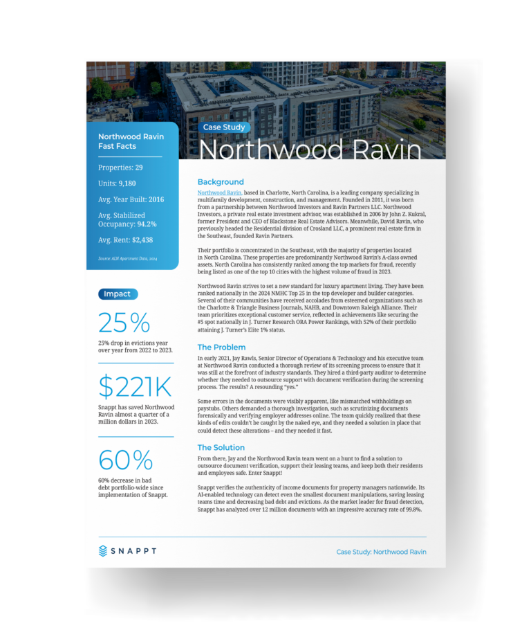 Case Study: Northwood Ravin - Snappt